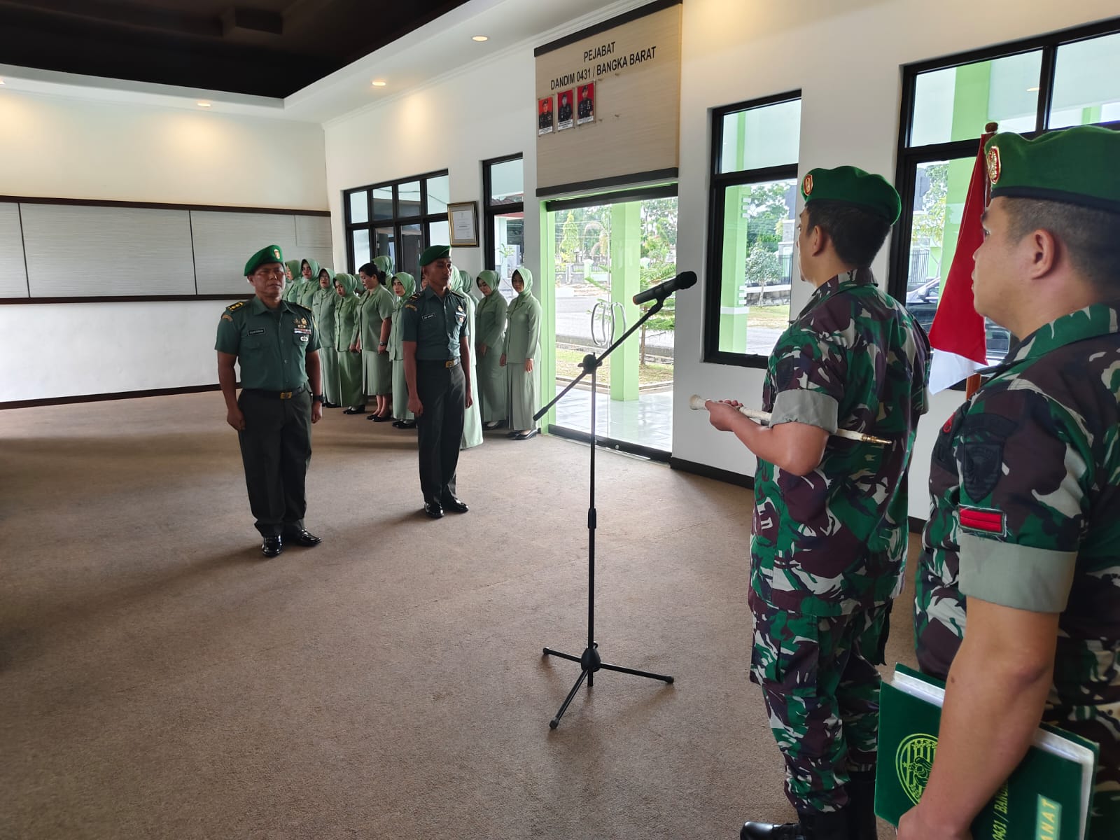 Dandim 0431/Bangka Barat Pimpin Langsung Upacara Pelepasan Purna Tugas Periwira Menengah dan ...